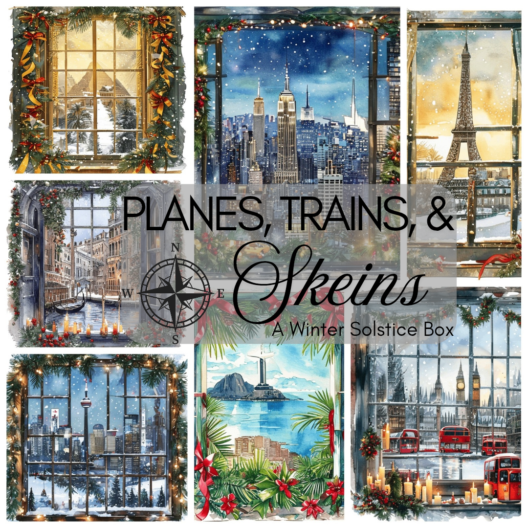 Planes, Trains, and Skeins Winter Solstice Box – WoolenWomenFibers